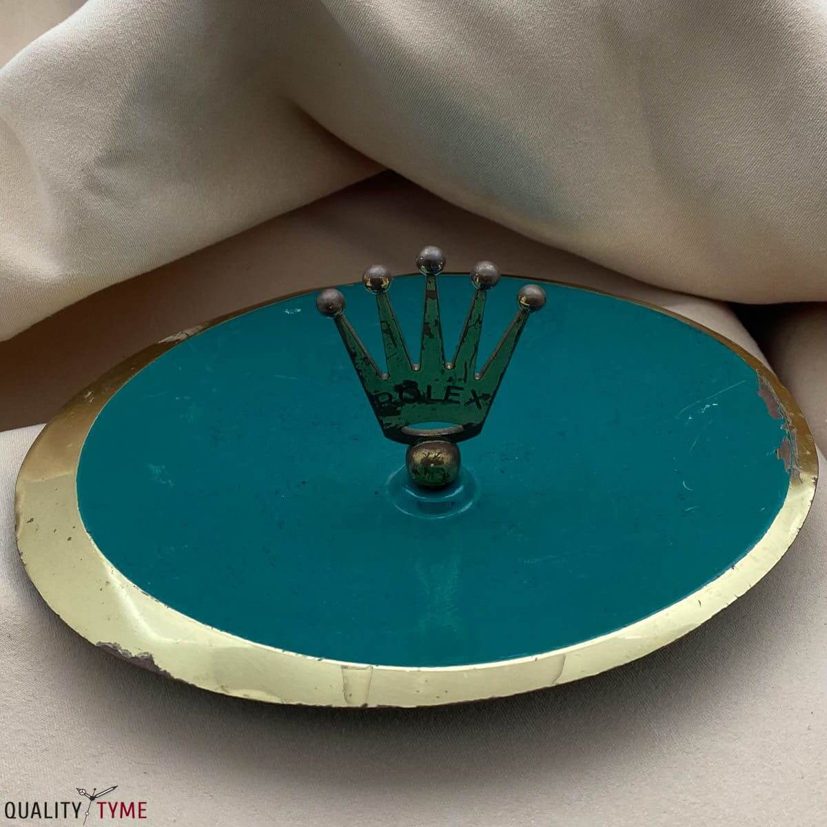 Rare 1950s Vintage Rolex Promotional Brass Ashtray - Quality Tyme